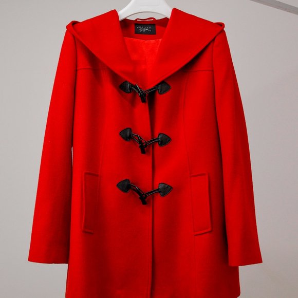 Sentaler | Jackets & Coats | Bojana Sentaler Red Alpaca Duffle Coat ...